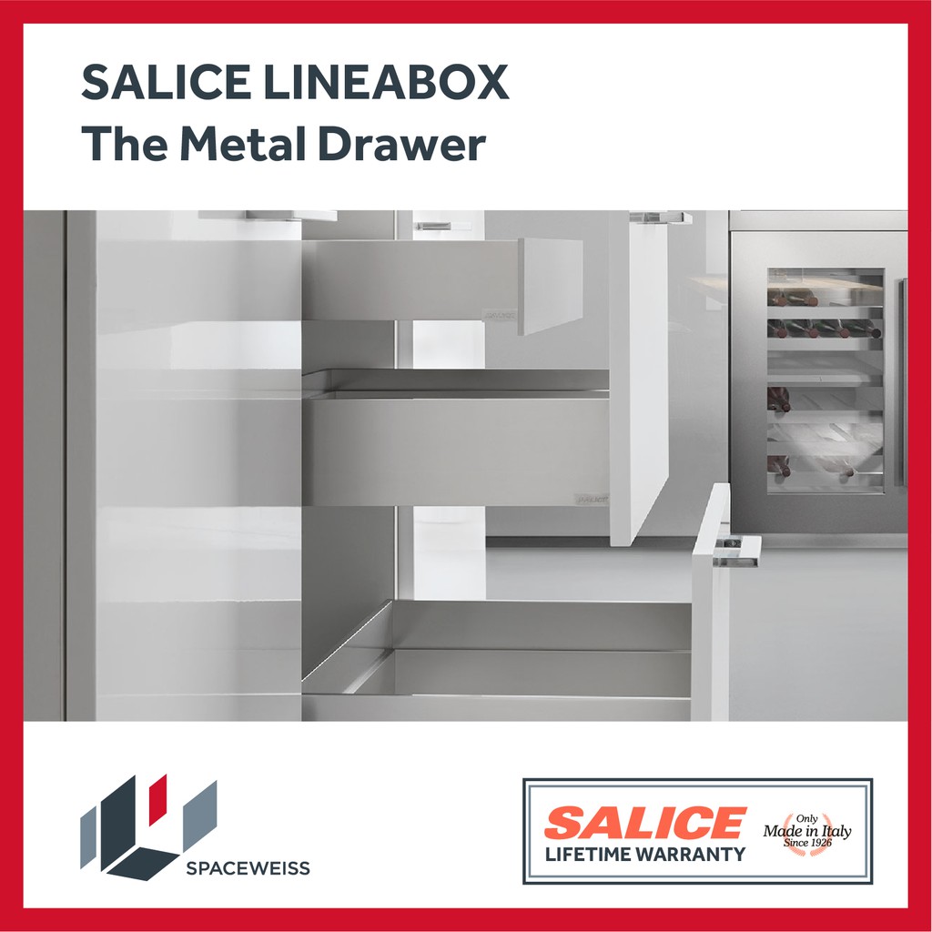 SALICE LINEABOX - The Metal Drawer (Spaceweiss) | Shopee Singapore