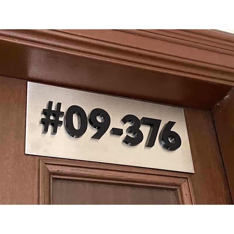 Stainless Steel House Unit Number Plate Ideal For HDB and Condo | HBD ...