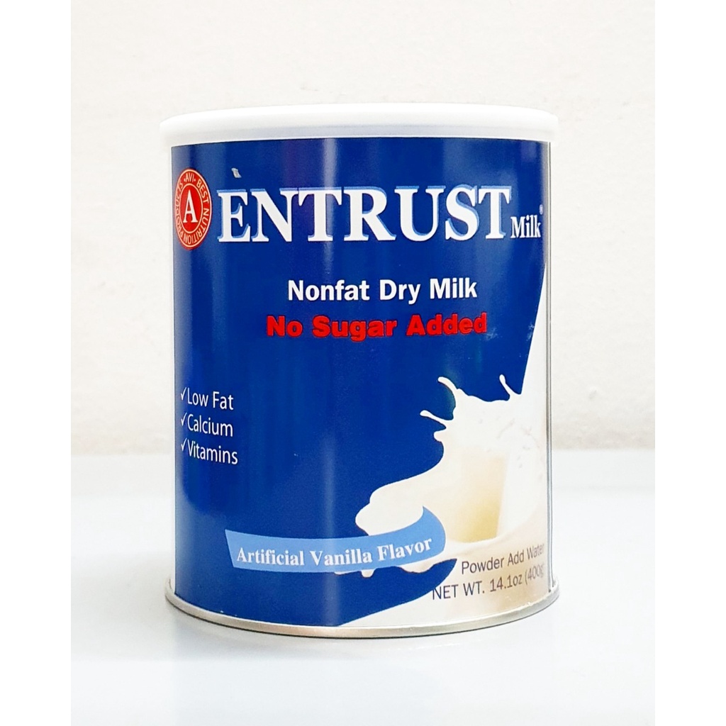 American entrust No Sugar Unsweetened Milk Powder Box 400g | Shopee ...