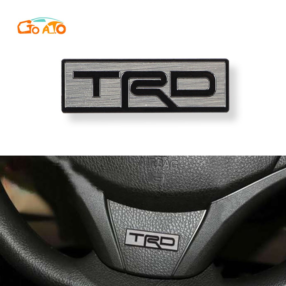 GTIOATO TRD Steering Wheel Stainless Steel Emblem Decal Sticker For ...