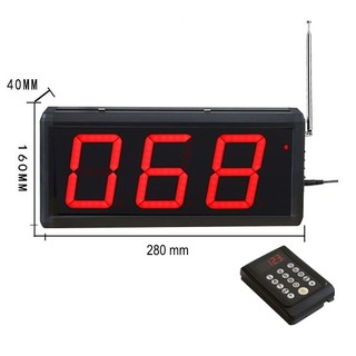 [Local WARRANTY] Wireless Queue Number Display / Calling System / 3 Digit Queue Number / Queue ...
