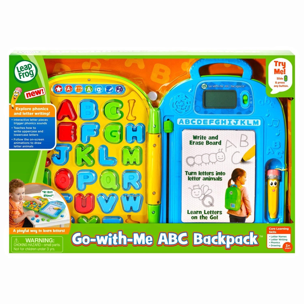 BNIB: LeapFrog Mr. Pencil Go-with-Me ABC Backpack - Green or Pink ...