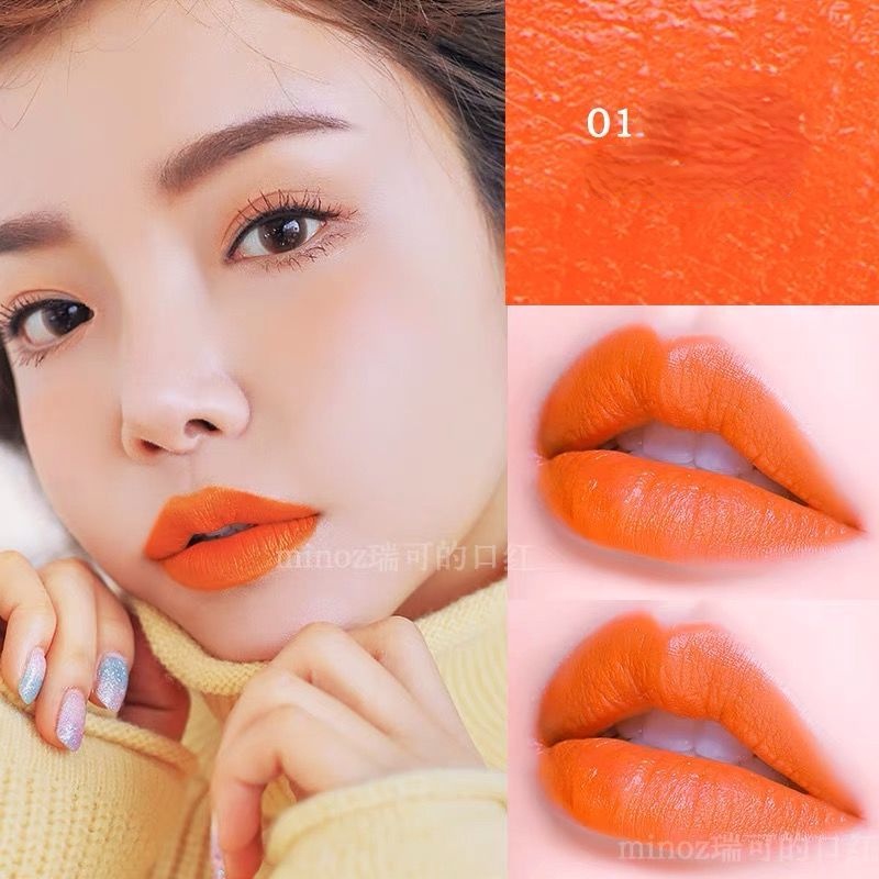 Sexy Orange Red Lipstick Matte Waterproof Velvet Lip Stick 18 Colors ...