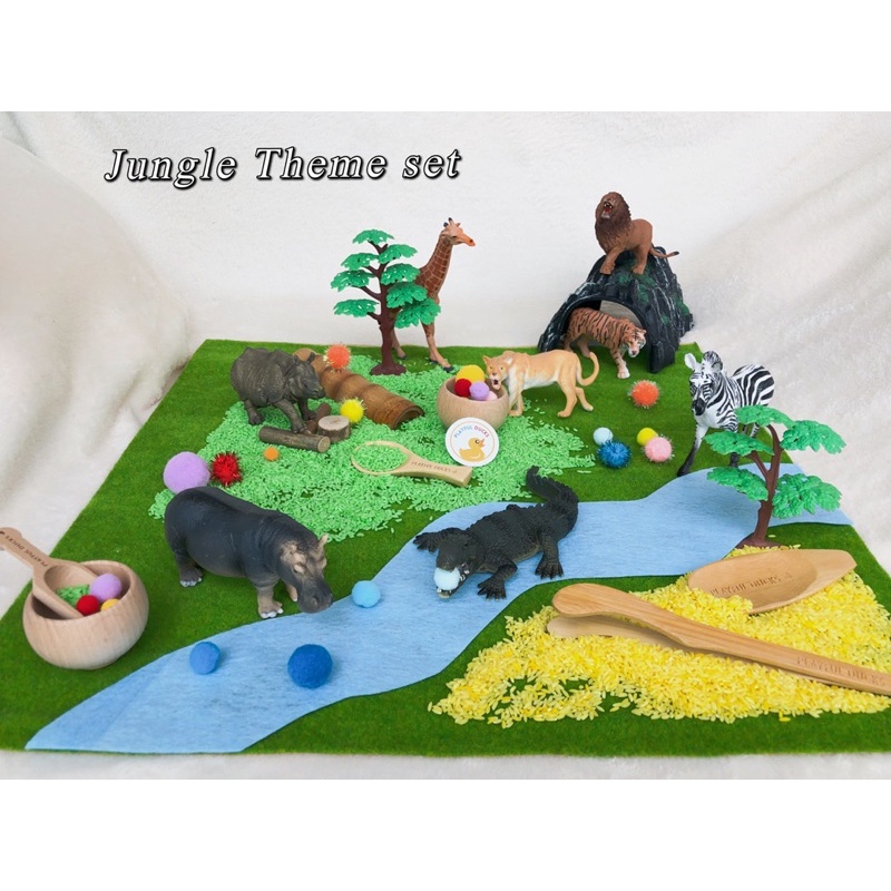 [SG Ready Stock] Wildlife Jungle Sensory Play Set with Non-Toxic Taste ...
