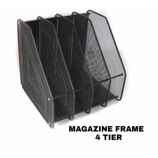 Wire Mesh 3 - Tier File Frame/File Bar/Magazine Rack | Shopee Singapore