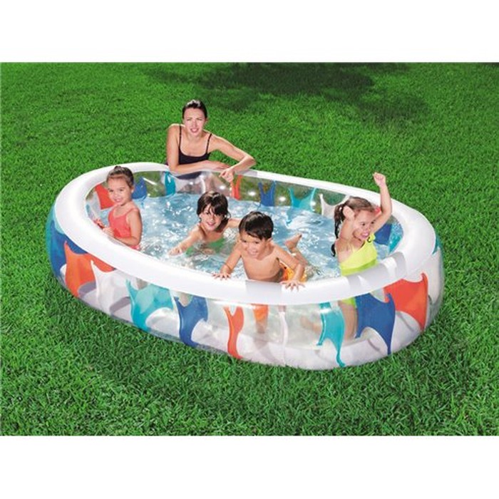 Bestway 54066 jumbo Children's Swimming Pool Inflatable Elliptic oval ...