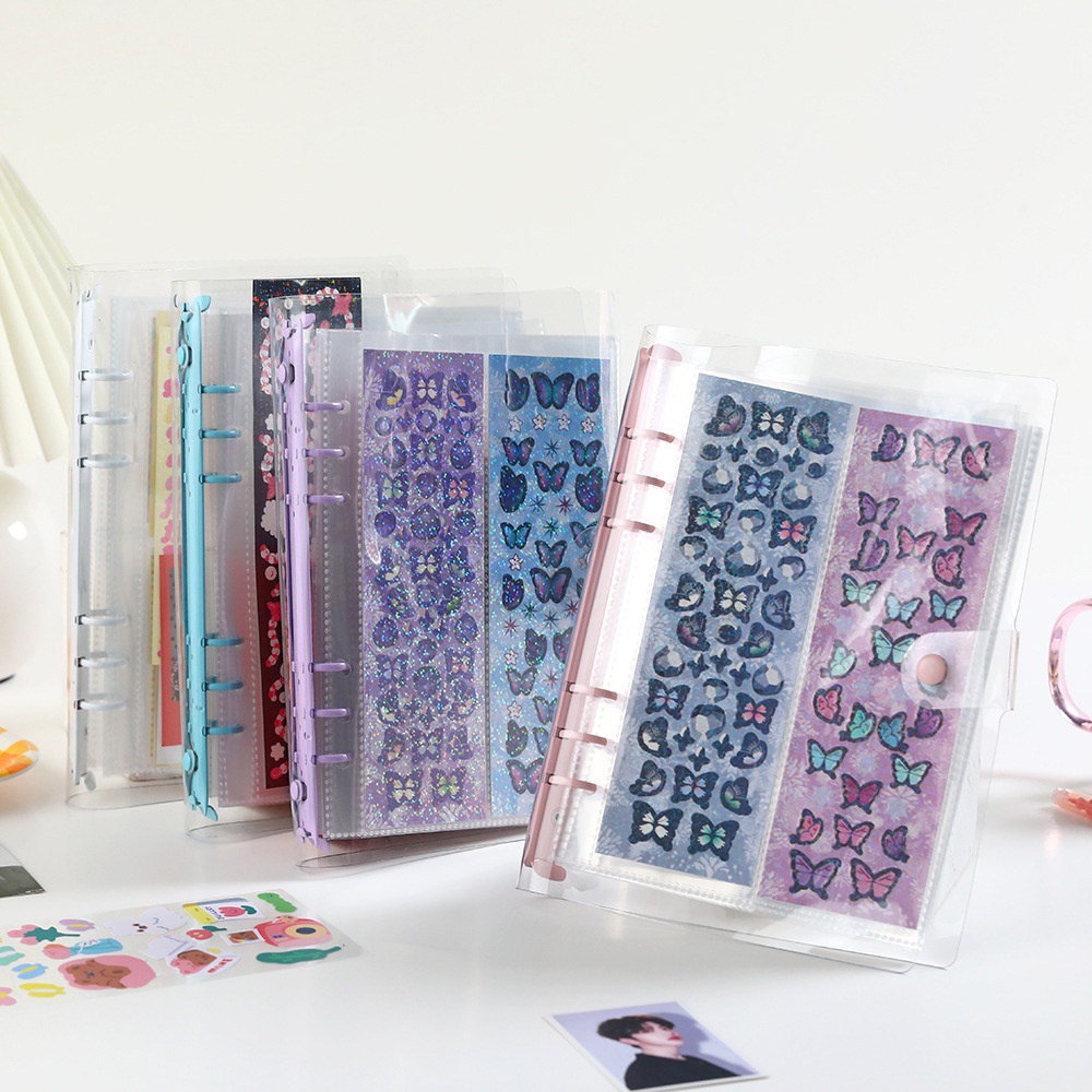 A5/A6 Transparent Binder Shell 1 Pocket 2 Pockets 4 Pockets Loose Leaf ...