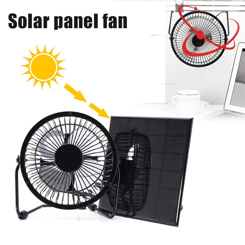 4/6/8 Inch USB Solar Panel Powered Fan Portable for Outdoor Home ...