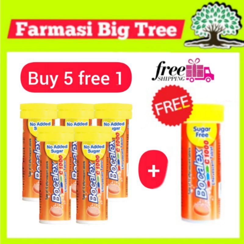 Bocalex Vitamin C 1000mg Effervescent - Sugar Free (1 TUBE 10'S ...