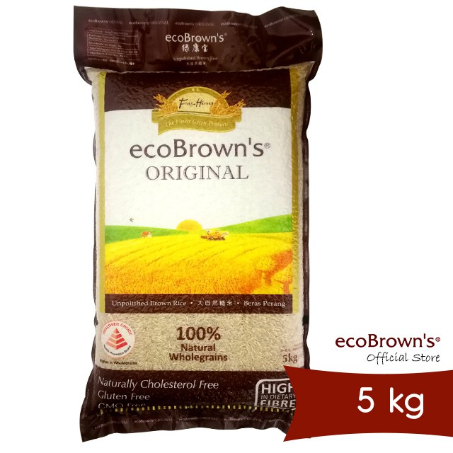 ecoBrown's 5kg (unpolished brown rice) | Shopee Singapore