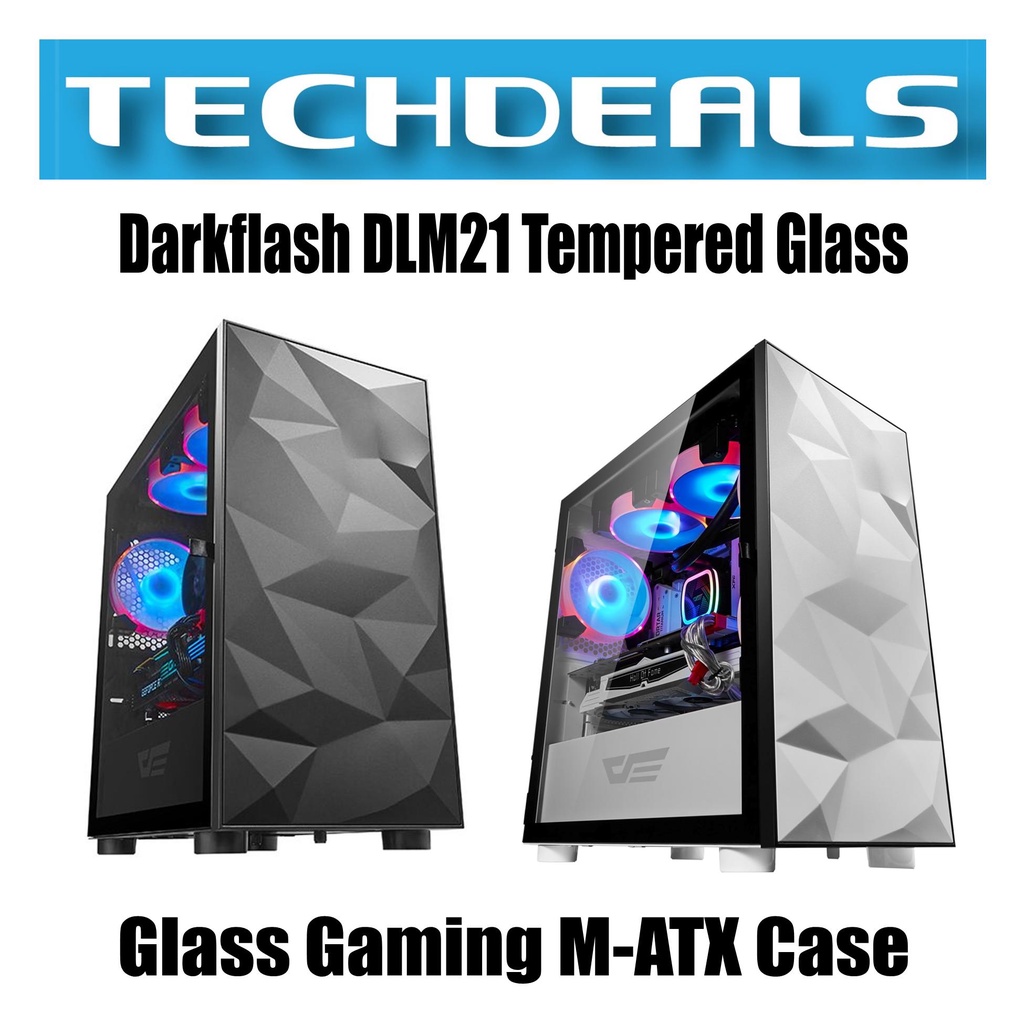Darkflash DLM21 Tempered Glass Gaming M-ATX Case | Shopee Singapore