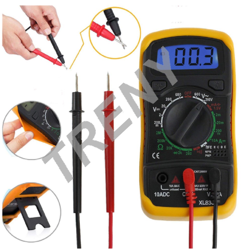TRENY Alat Test Arus voltan Elektrik/ Digital Multimeter LCD Volt Meter ...