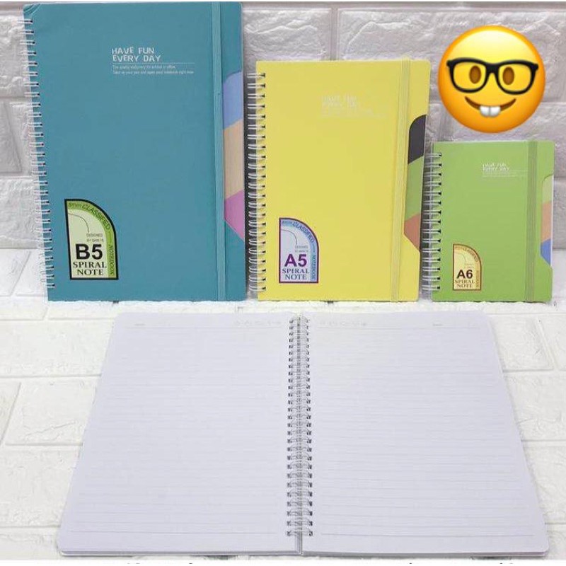 Spiral PP Note book with Strap-599 | Shopee Singapore
