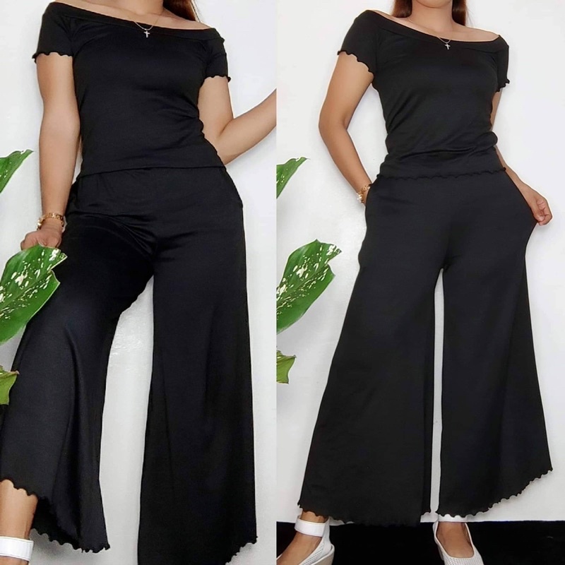 OFFSHOULDER TERNO SQUAREPANTS FIT UP TO XL (offshouder) | Shopee Singapore