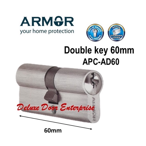 Armor Euro Profile Cylinder Double Key 60mm / Hafele double key 60mm ...