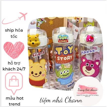 Lovely losto/pooh cartoon water bottle (customized) 450ml | Shopee ...