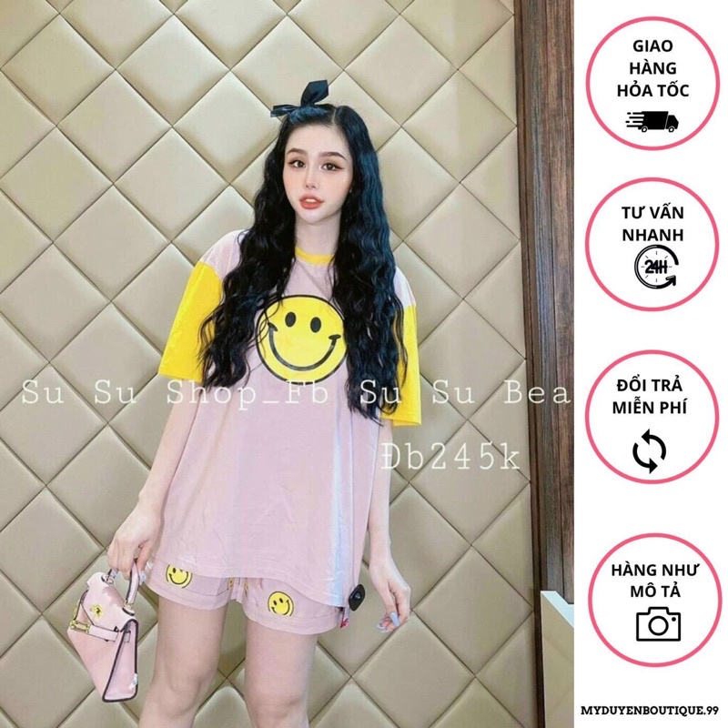 Cute and beautiful raplang style smiley face thigh Set with loose form ...