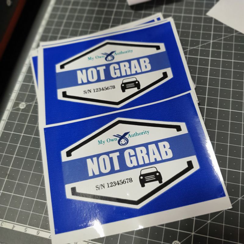 Not Grab car decal set | Shopee Singapore