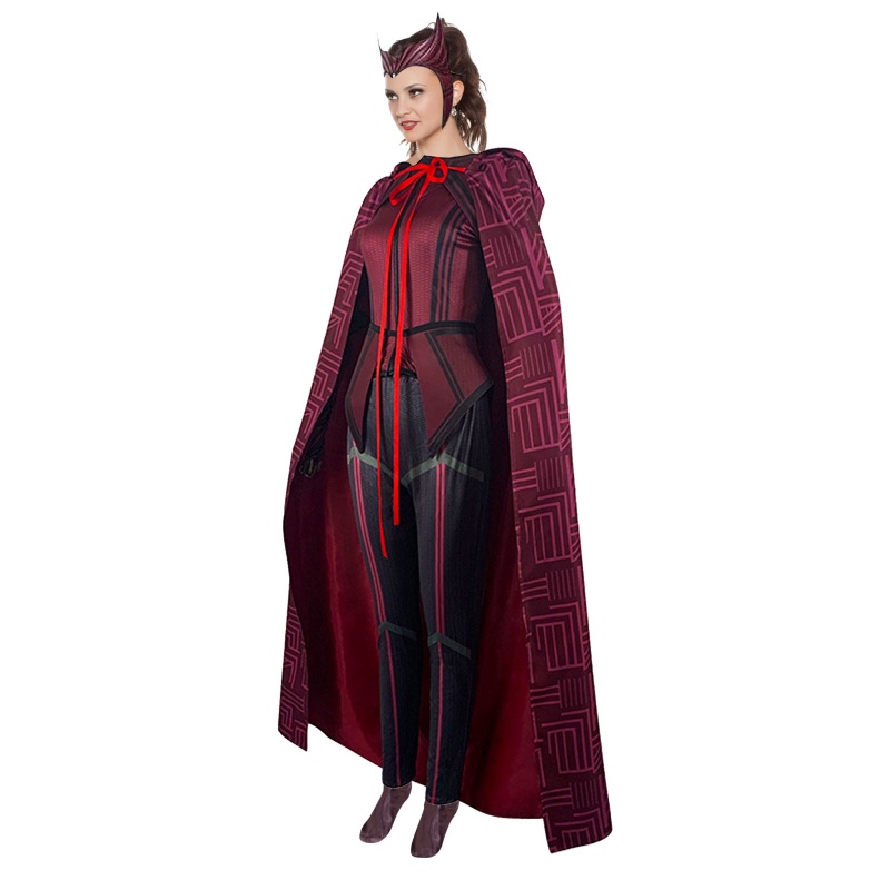 Wanda Vision Scarlet Cosplay Witch Maximoff Cosplay Costume Outfits ...