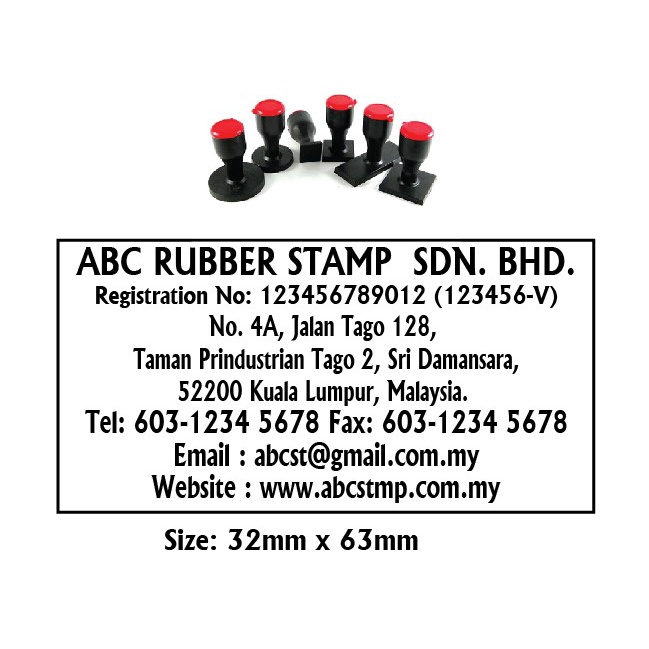 Custom Made Rubber Stamp ~ Company Chop ~ Address Chop ~Signature Chop ...