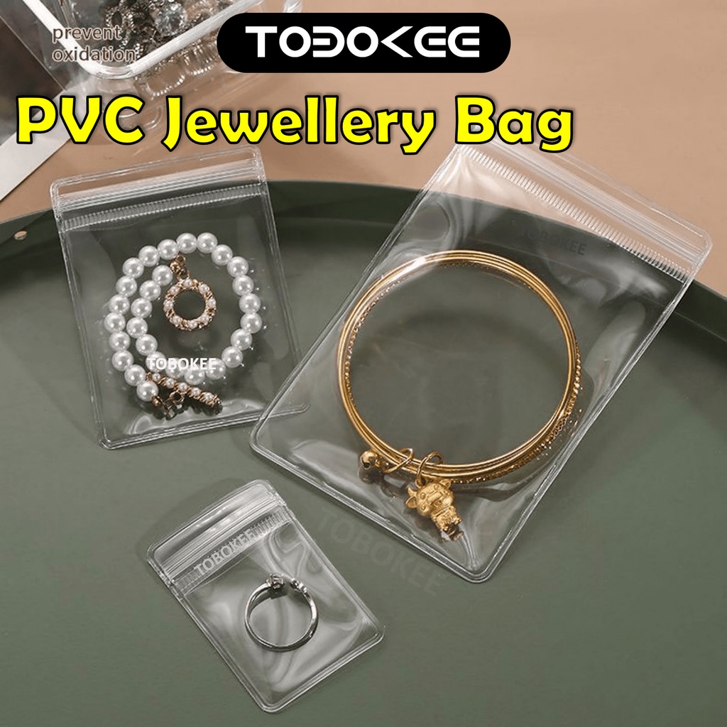 Jewelry Zip Lock Bag PVC Reusable Transparent Plastic Simpanan Emas ...