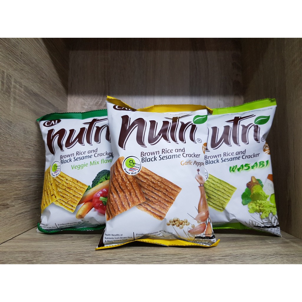 Cal Nutri Brown Rice & Black Sesame Cracker Assorted 50g | Shopee Singapore
