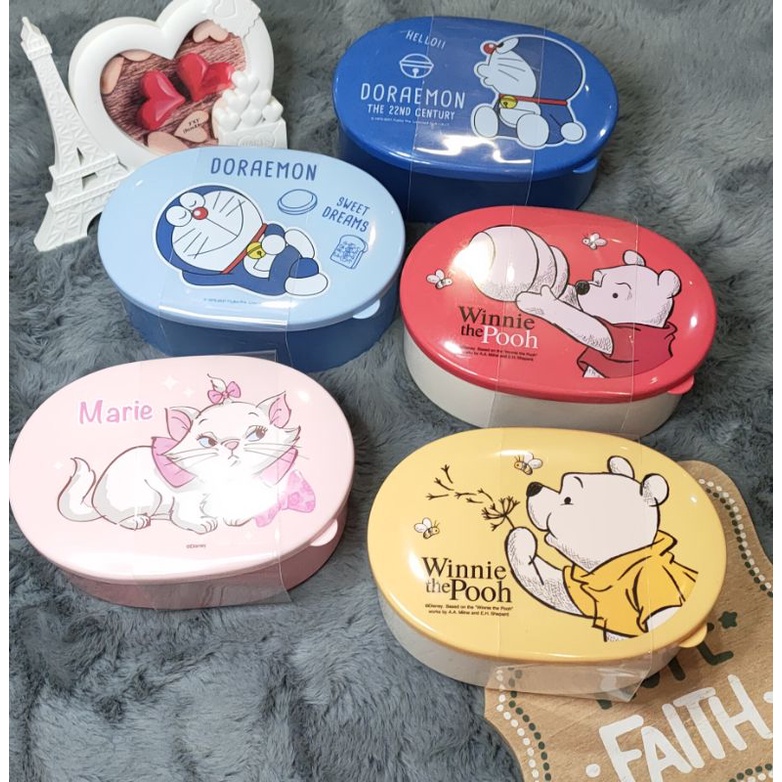 Cartoon Tupperware Doraemon Pooh Marie Cat Kotak Makanan 700ML卡通叮当 维尼熊 ...