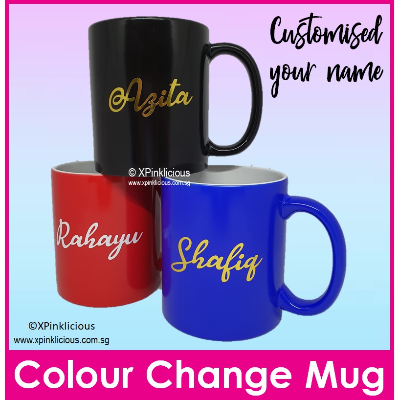 Customised Name Cup / Colour Changing Couple Mug / Christmas Gift Ideas ...