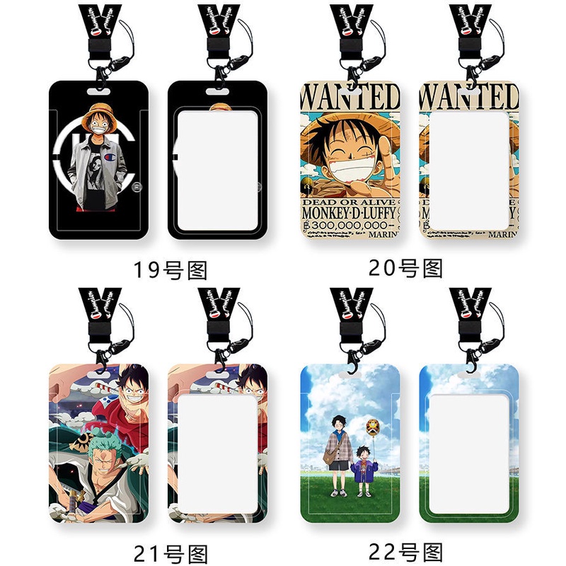 【6】Anime One Piece Monkey·D·Luffy ID card holder student card subway ...