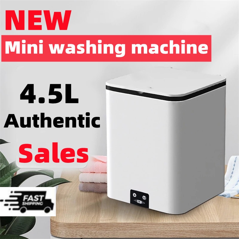 READY STOCK Portable Washing Machine 4.5L Capacity Small Underwear Sock ...