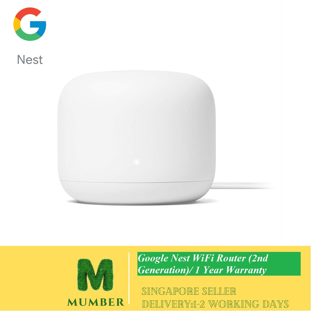 Google Nest WiFi Router (2nd Generation) – 4x4 AC2200 Mesh Wi-Fi Router ...