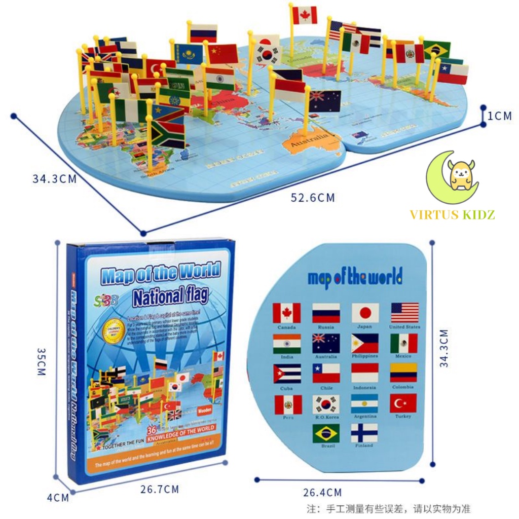 Children's Toys Map Of The World's Flag/Education Map Flag Of The World ...