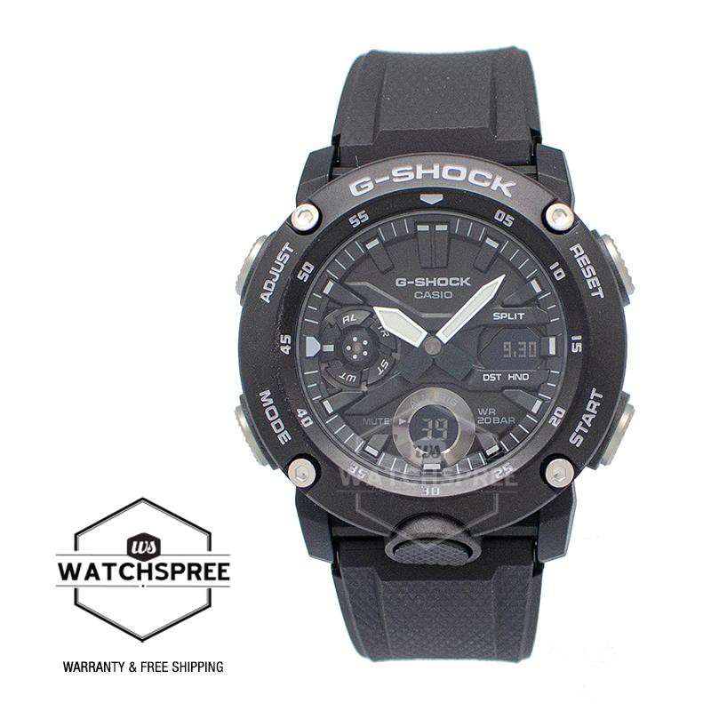 Casio G-Shock Carbon Core Guard Structure Black Resin Band Watch ...