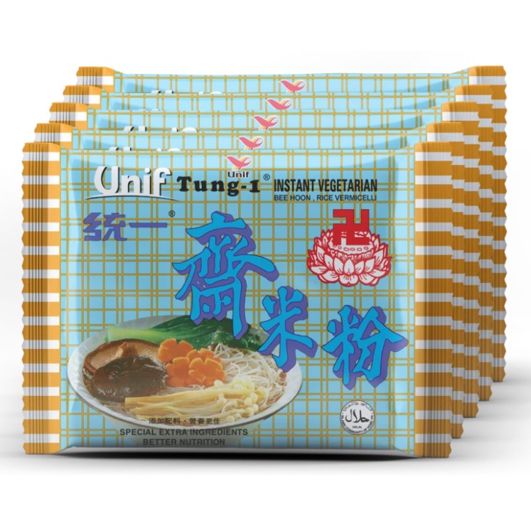[Bundle of 2] Unif Tung-I Instant Vegetarian Bee Hoon Rice Vermicelli 5 ...