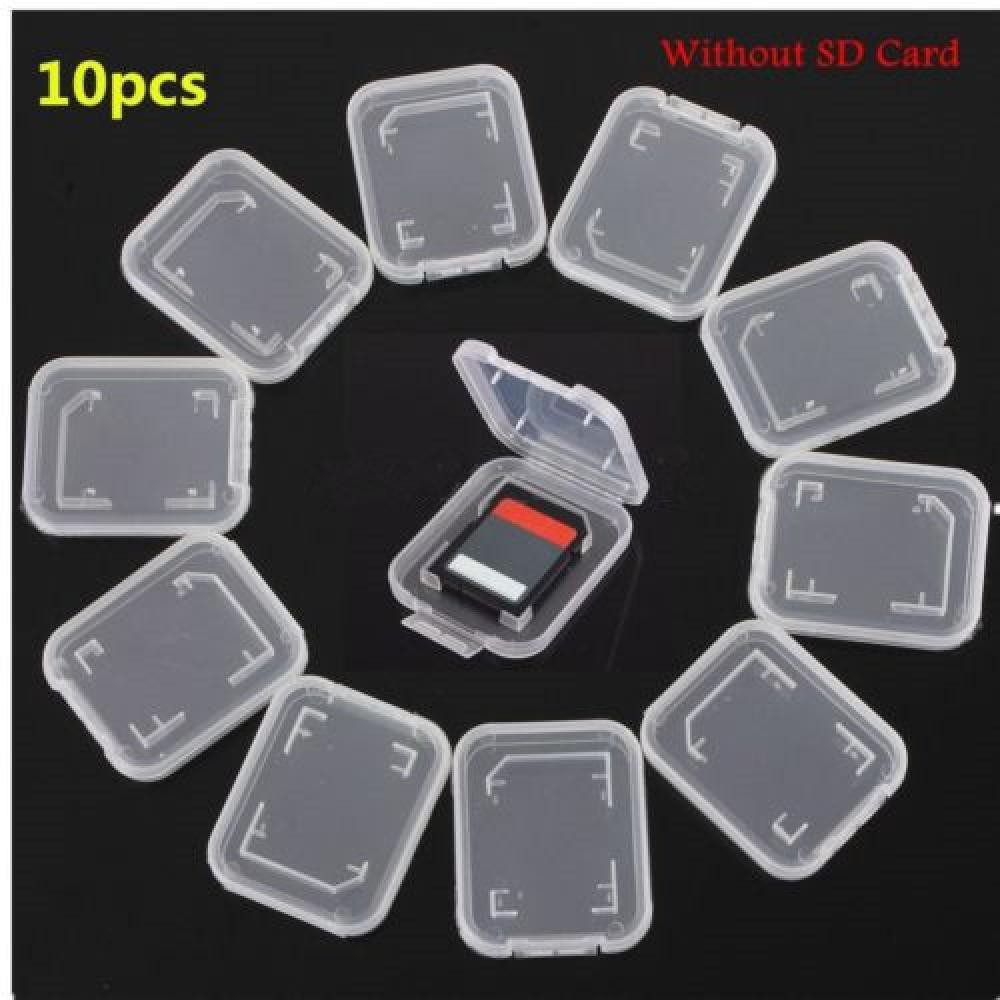10pcs Plastic Memory Organizers Storage SDHC Holder Cases Box SD Card ...