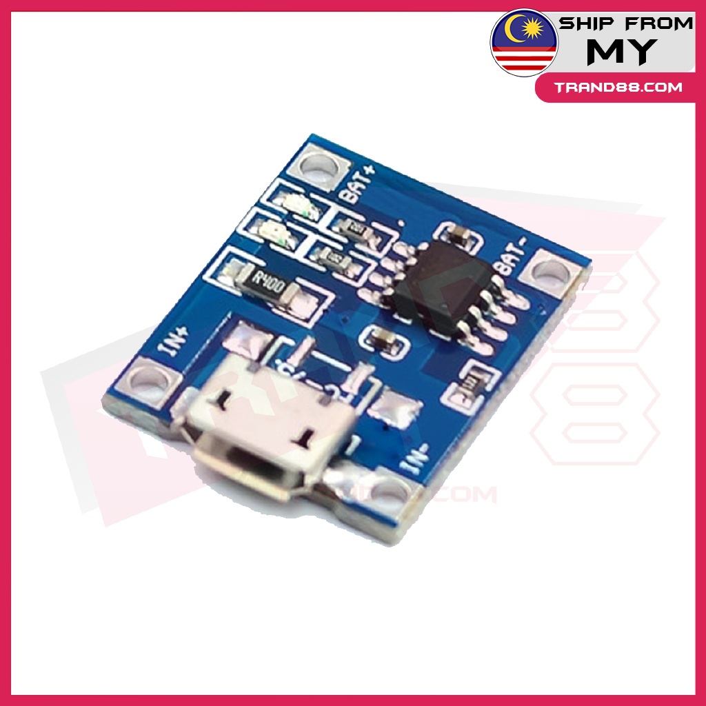 TP4056 Lithium Battery Charging Module with Protection Micro and TypeC ...