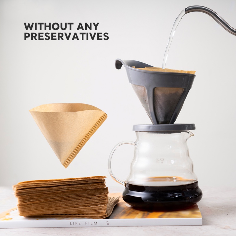 100pcs V Shape Coffee Filter Paper Cone For V60 Dripper Coffee Filters ...