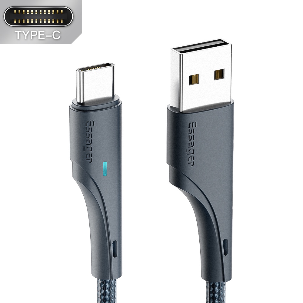 Essager 3A Type C/Micro/iP Usb 0.25m/1m/2m/3mFast Charging Cable Data ...