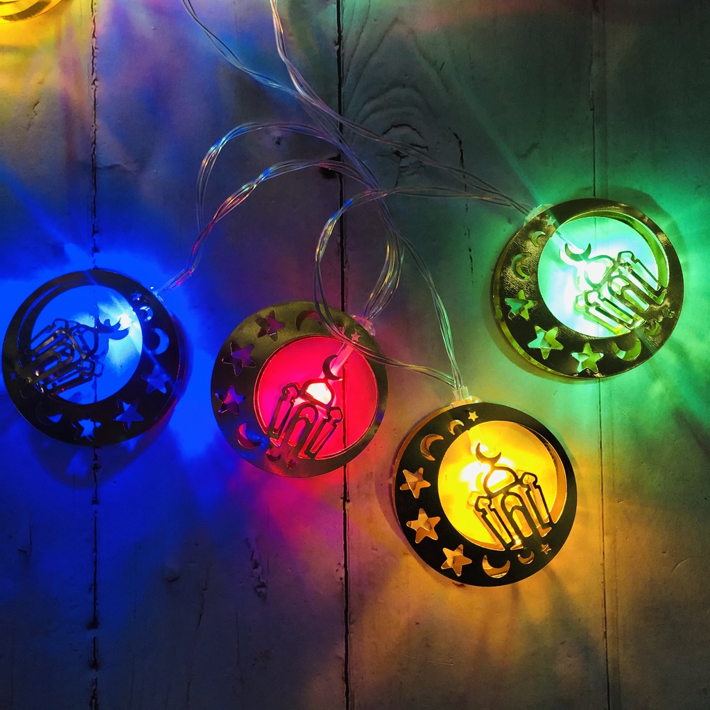 Hari Raya 3M/20 LED (Ornaments) Battery Warm/Colorful Light String Hari ...