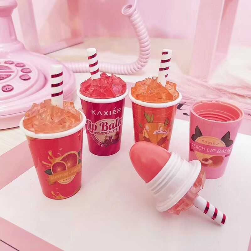 KAXIER 4 Colors Cute Lip Balm / Ice Cream Bottle Lipstick / Temperature ...