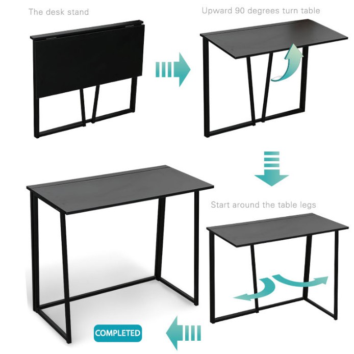 Minimalist Full Foldable Utility, Computer Table | Shopee Singapore