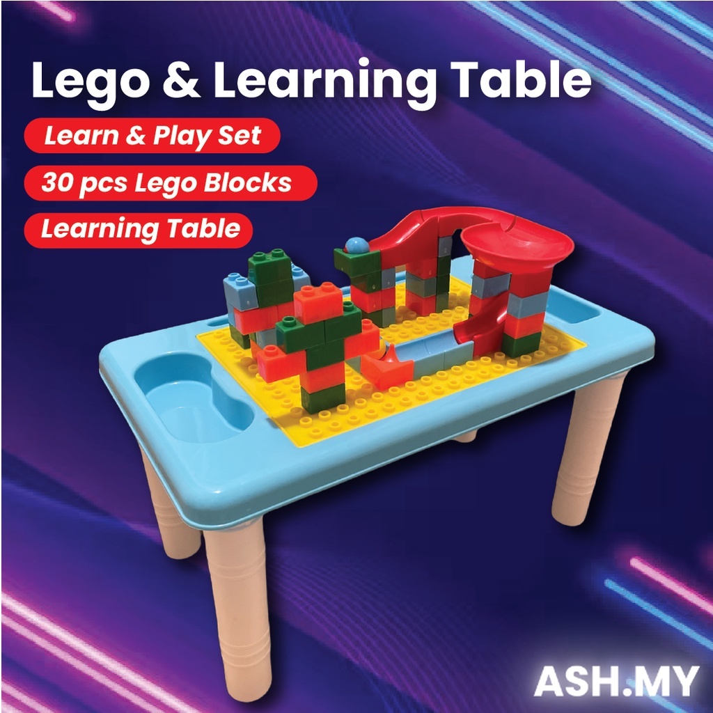 Multi-Function Children Table Building Blocks Learning Playing Study ...