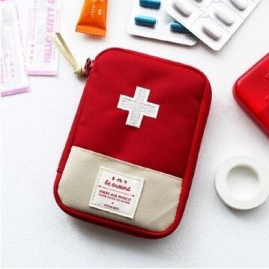 🇸🇬 First Aid Mini Pouch Travel Medication Organizer Pill Case with ...
