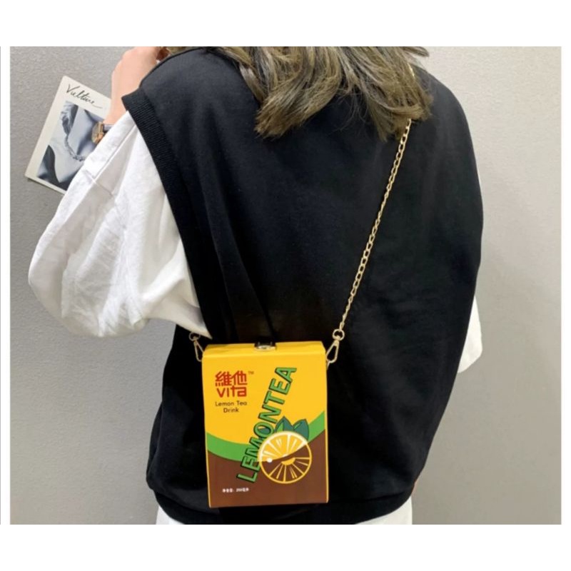 Uniquely Creative Fun Innovative Cute Messenger Lemon Tea/Vitasoy Box ...
