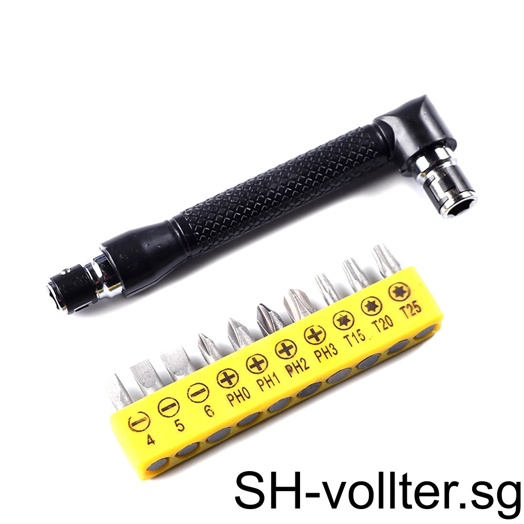 L-shape Wrench Set 10pcs Screw Driver Bits + Double Head Screwdriver ...