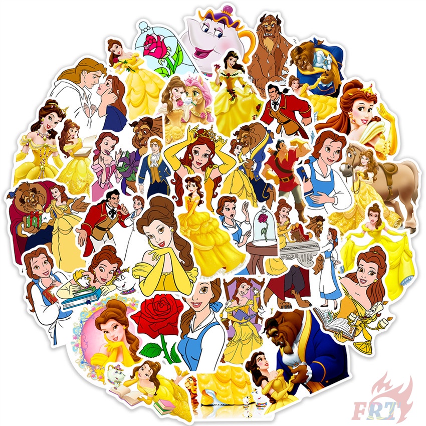 50Pcs/Set Belle Series 01 Beauty and the Beast . D-Cartoon Princess ...
