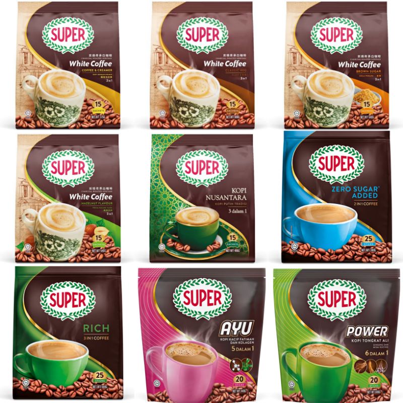 Super White Coffee instant Coffee 3in1 Kopi Segera (Super kopi Rich ...