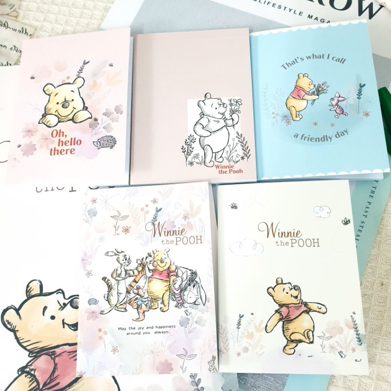Winnie The Pooh Pocket Notebook 5pcs Small Disney The Notepad Eeyore ...