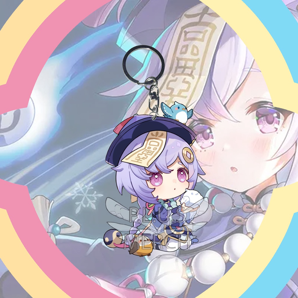 GANTUNGAN Genshin Impact Qiqi Keychain - Key Chain - Souvenir - Anime ...