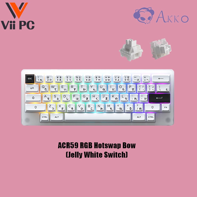 [Local Stocks]AKKO ACR59 59 Key 60% Wired Hotswappable HHKB-Style ...